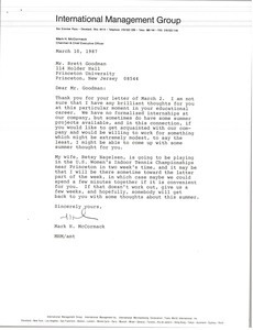 Letter from Mark H. McCormack to Jerry H. Pyle - Digital Commonwealth