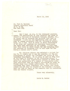 Letter from Louis M. Hacker to Ward N. Madison - Digital Commonwealth