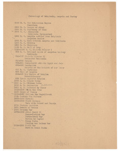 Chronology of Babylonia, Assyria and Turkey - Digital Commonwealth