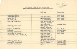 List of local telephone numbers and addresses - Digital Commonwealth