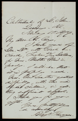 Bishop Burgess to Thomas Lincoln Casey, January 1, 1879 - Digital ...