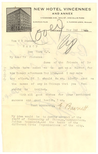 Note from William Pickens to unidentified correspondent - Digital ...