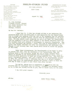 Letter from Phelps-Stokes Fund to Julius Rosenwald Fund - Digital ...