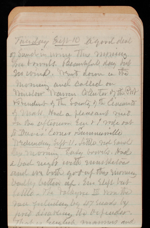 Thomas Lincoln Casey Notebook, August 1895-January 1896, 035, Tuesday ...