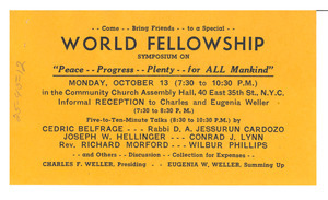 Peace -- progress -- plenty -- for ALL mankind flier - Digital Commonwealth