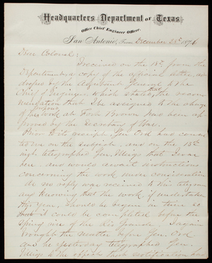 James F. Gregory to Thomas Lincoln Casey, December 28, 1876 - Digital ...