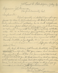 Letter from Benjamin Smith Lyman to John C. Branner - Digital Commonwealth