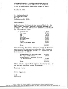 Letter from Laurie Roggenburk to Stephanie Reichel - Digital Commonwealth