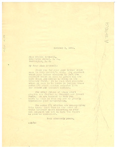 Letter from A. G. Dill to Otelia Cromwell - Digital Commonwealth