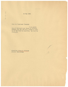 Memorandum from W. E. B. Du Bois to Rufus E. Clement - Digital Commonwealth
