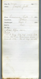 Tewksbury Almshouse Intake Record: Jabb, Joseph - Digital Commonwealth