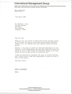 Letter from Mark H. McCormack to Matthew J. Seu - Digital Commonwealth