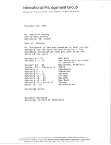 Letter from Gretchen Mayfield to Reginald Murphy - Digital Commonwealth