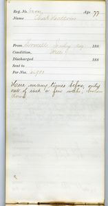 Tewksbury Almshouse Intake Record: Hatton, Charles - Digital Commonwealth