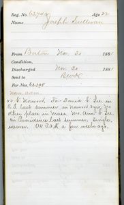 Tewksbury Almshouse Intake Record: Sullivan, Joseph - Digital Commonwealth