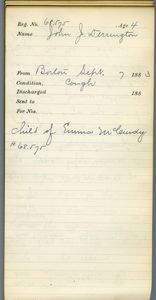 Tewksbury Almshouse Intake Record: Derrington, John J. - Digital ...