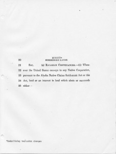 Revised Submerged Lands to the Alaska Native Claims Settlement Act ...