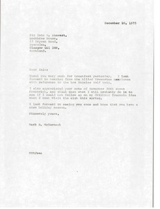 Letter from Mark H. McCormack to Iain M. Stewart - Digital Commonwealth