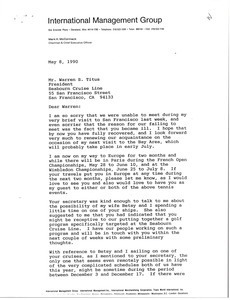 Letter from Mark H. McCormack to Warren S. Titus - Digital Commonwealth