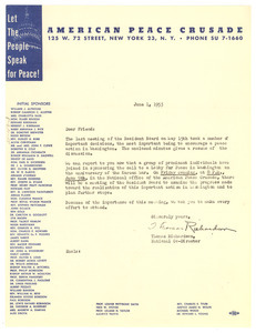 Circular letter from American Peace Crusade - Digital Commonwealth