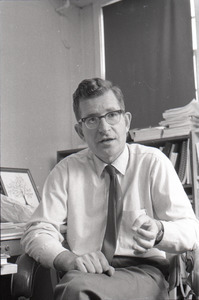 Noam Chomsky in his office at MIT - Digital Commonwealth