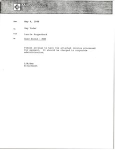 Memorandum from Laurie Roggenburk to Ray Yoder - Digital Commonwealth