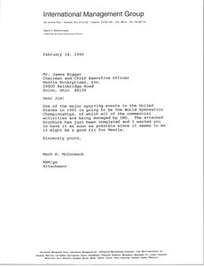 Letter from Mark H. McCormack to James Biggar - Digital Commonwealth