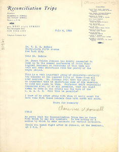 Letter from Reconciliation Trips to W. E. B. Du Bois - Digital Commonwealth