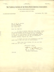 Letter from William C. Craver to W. E. B. Du Bois - Digital Commonwealth