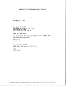 Letter from Gretchen Mayfield to Paul Verkuil - Digital Commonwealth