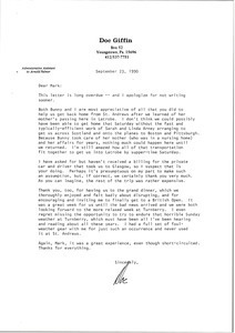Letter from Doc Giffin to Mark H. McCormack - Digital Commonwealth