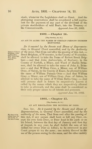 1802 Chap. 0014 An Act To Alter The Names Of Certain Persons Therein ...