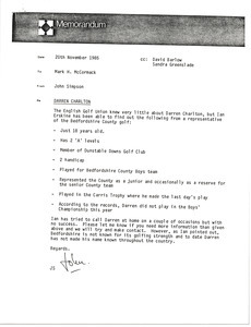 Memorandum from John Simpson to Mark H. McCormack - Digital Commonwealth