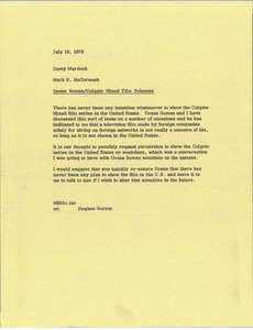 Memorandum from Mark H. McCormack to Dusty Murdock - Digital Commonwealth