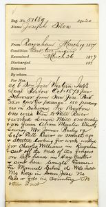 Tewksbury Almshouse Intake Record: Silva, Joseph - Digital Commonwealth