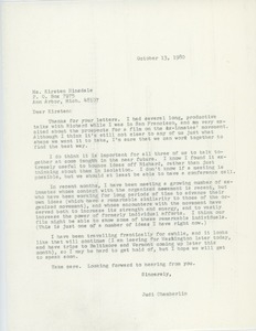 Letter from Judi Chamberlin to Kirsten Hinsdale - Digital Commonwealth