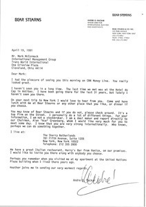 Letter from Andre O. Backar to Mark H. McCormack - Digital Commonwealth