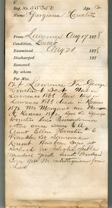 Tewksbury Almshouse Intake Record: Houston, Georgianna - Digital ...