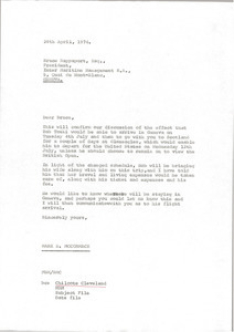 Letter from Mark H. McCormack to Bruce Rappaport - Digital Commonwealth