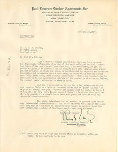 Letter from Roscoe Conkling Bruce to W. E. B. Du Bois - Digital ...