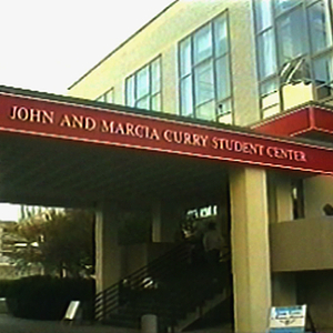 Entrance to the Curry Student Center - Digital Commonwealth