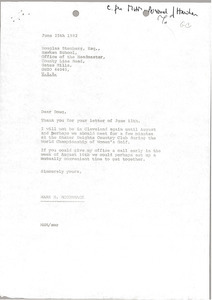 Letter from Mark H. McCormack to Douglas Stenberg - Digital Commonwealth