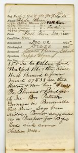 Tewksbury Almshouse Intake Record: Moran, William - Digital Commonwealth