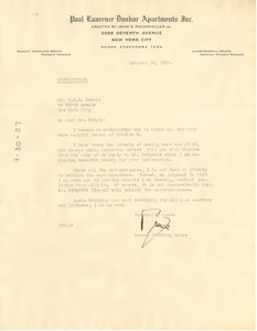 Letter from Roscoe Conkling Bruce to W. E. B. Du Bois - Digital ...