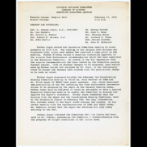 Minutes for Citizens Advisory Committee (CAC) Executive Committee ...