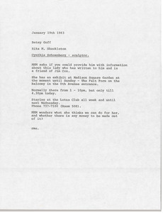 Memorandum from Rita M. Shackleton to Betsy Goff - Digital Commonwealth