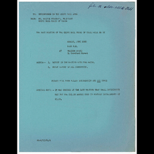 Memorandum from Walter Musgrave to Grove Hall businessmen concerning ...
