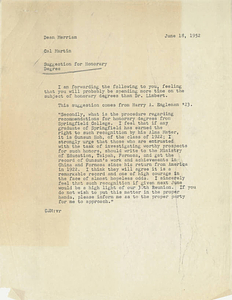 Letter from Calvin Martin to Thornton Merriam (June 18, 1952) - Digital ...