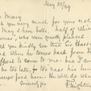 Letter from Florence Nightingale to Mr. Morey - Digital Commonwealth