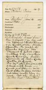 Tewksbury Almshouse Intake Record: Paine, Nelson - Digital Commonwealth